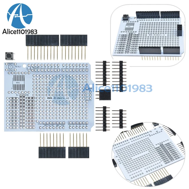 PROTOTYPE PCB PROTOSHIELD DIY for Arduino UNO R3 Mega 1280 2560 328 ...
