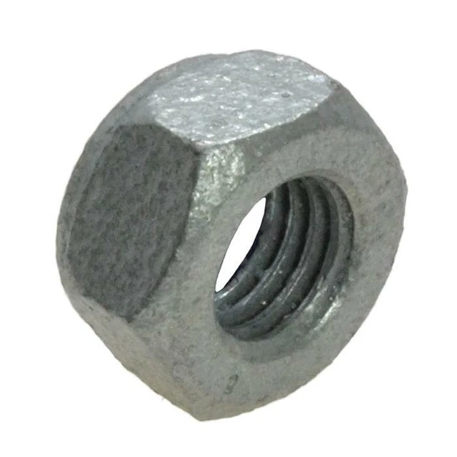 QTY 2 HEX Nyloc Nut M27 (27mm) Galvanised Class 6 Mechancial Galv Lock ...