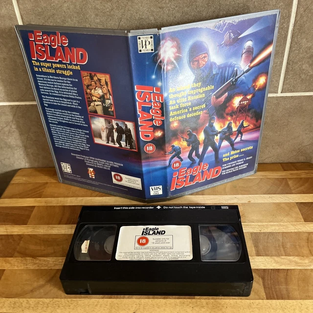 VERY RARE VINTAGE 1980s EAGLE ISLAND Ex Rental BIG BOX VHS TAPE - 18 ...