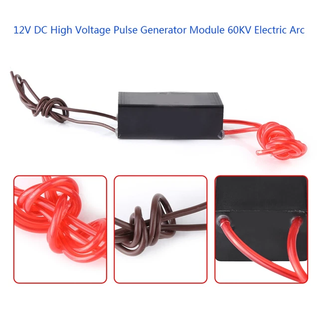 DC 12V HIGH Voltage Pulse Generator 60KV Super Arc Ignition Coil Module ...
