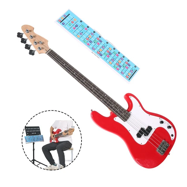EASY AND FAST Bass Guitar Fretboard Learning Chart Suitable for ...