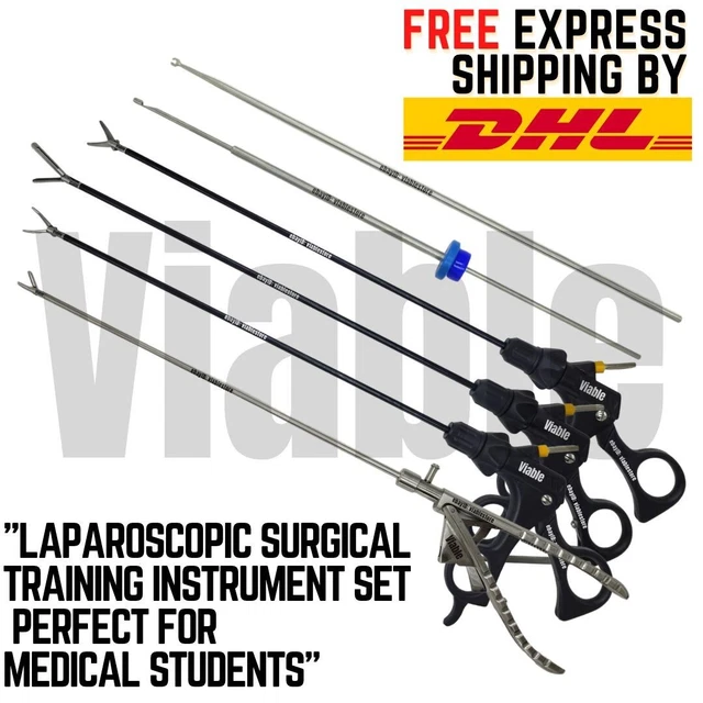 LAPAROSCOPIC INSTRUMENTS BASIC training set Endoscopy Surgical ...
