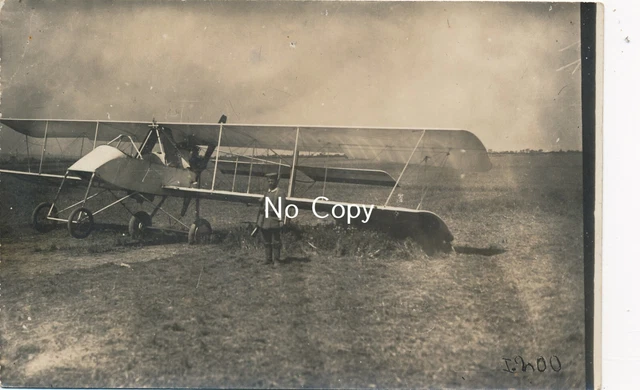 FOTO WK1 FRANKREICH Doppeldecker Flugzeug Soldat X190 EUR 37,90 ...