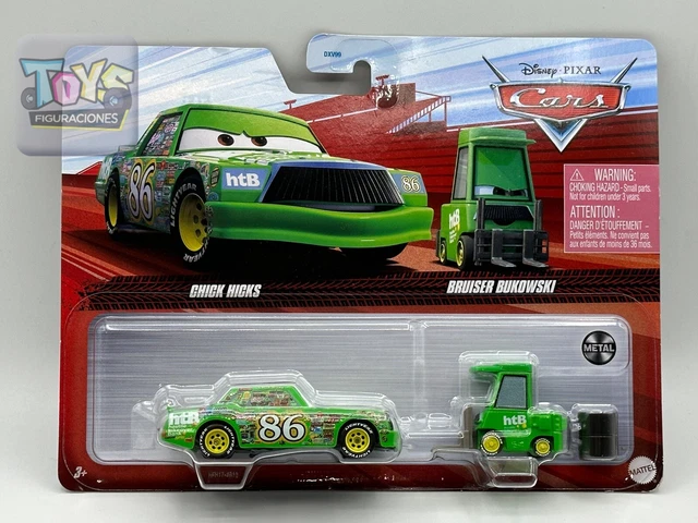 DISNEY PIXAR CARS Chick Hicks and Bruiser Bukowski Pitty 2 packs Metal ...