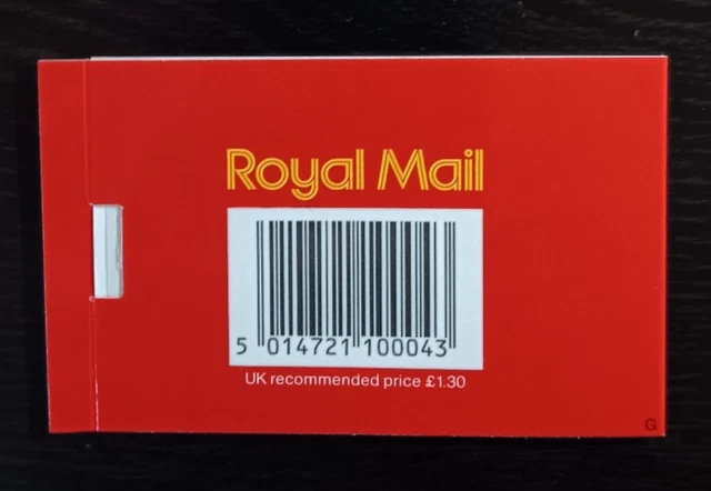 GB 1987 WINDOW stamp booklet GI1 code G square tab MNH QEII Machin 13p ...