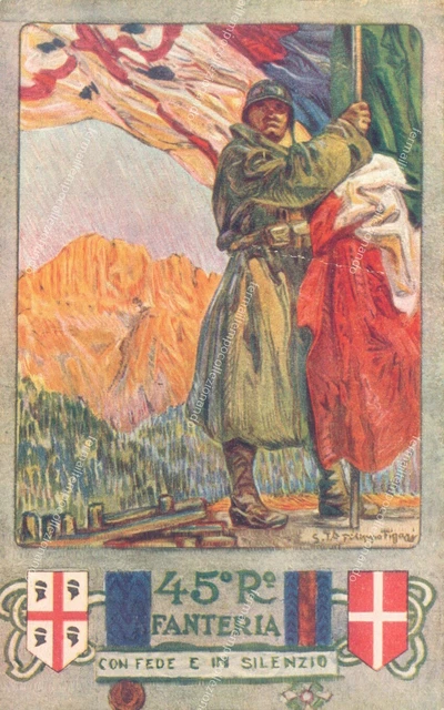 AF342 CARTOLINA MILITARE 45 reggimento fanteria reggio piega EUR 15,00 - PicClick IT