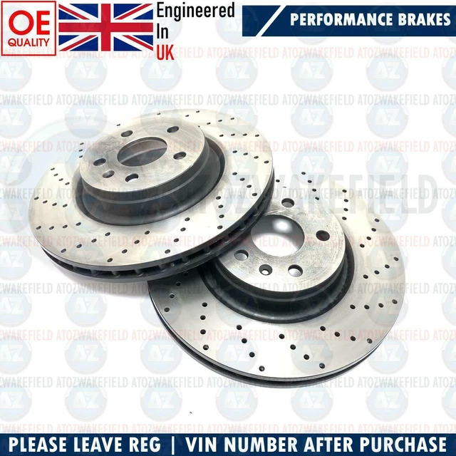 POUR TESLA MODÈLE S 70 Cross Perforé Performance Paire Disque Frein ...