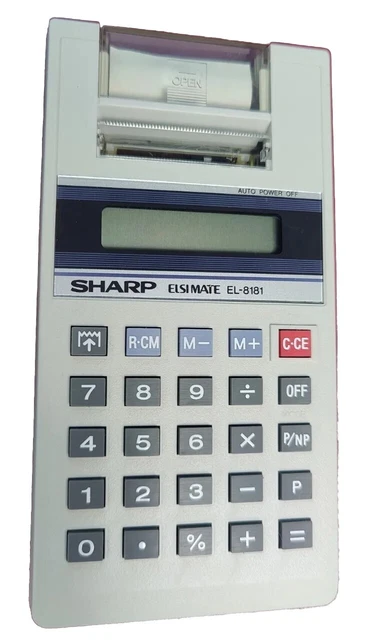 SHARP ELSI MATE EL-8181 Calculator Pocket Portable Printer Computer VTG ...