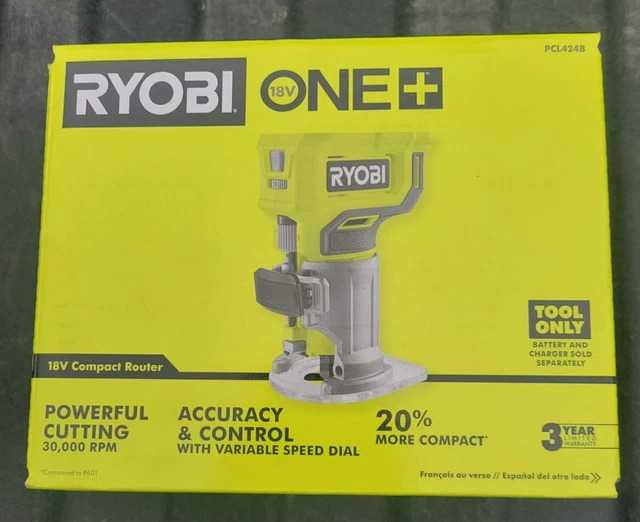 RYOBI ONE+ 18V Cordless Compact Router, PCL424B, Tool-Only, NEW Sealed ...