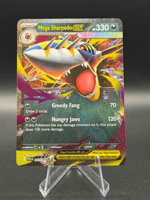 MEGA SHARPEDO EX 2025 Pokemon Phantasmal Flames 061/094 Double Rare ...
