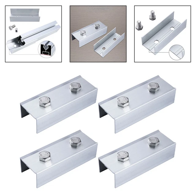 ALUMINIUM FOR MOUNTING Connectors for Solar Panels 4 Piece Rail ...
