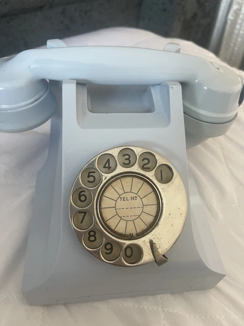 VINTAGE 1964 ITI Baby Blue Rotary Bakelite Telephone Super Rare Amazing ...