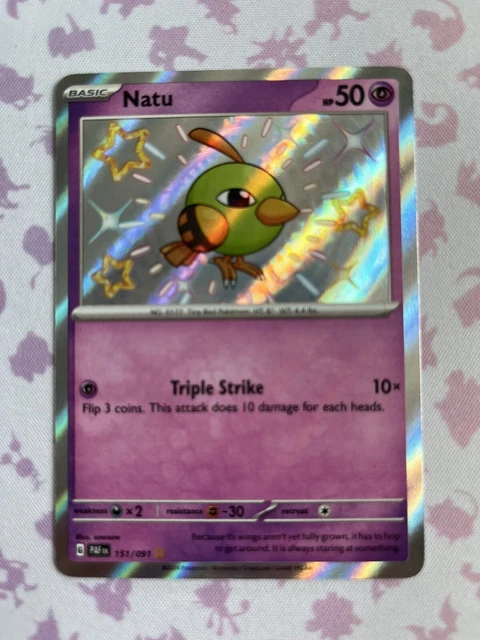 POKÉMON TCG NATU Scarlet & Violet: Paldean Fates 151/091 Holo Shiny ...