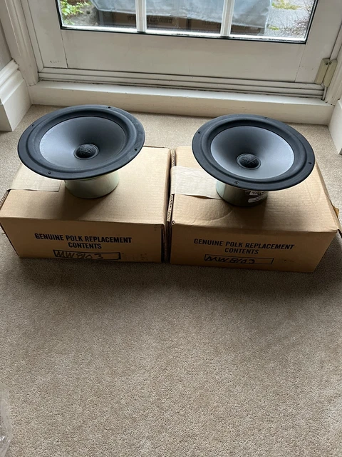 GENUINE POLK AUDIO MW8103 Main 8" Mid Bass Drive Units - 1 Pair Brand ...