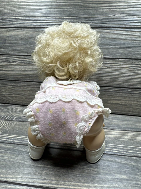VINTAGE KENNER 1985 Oopsie Daisy Doll Blonde Curly Hair Pink Jumper ...