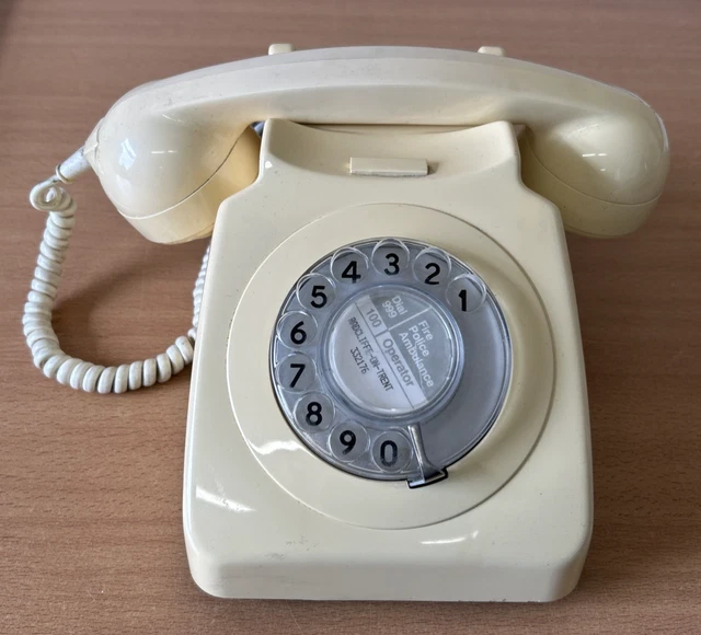 VINTAGE CREAM ROTARY Dial Telephone 70's/80's £9.99 - PicClick UK