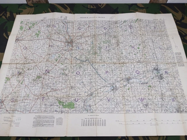 ORIGINAL WW1 BRITISH map of the YPRES SALIENT AREA including ...