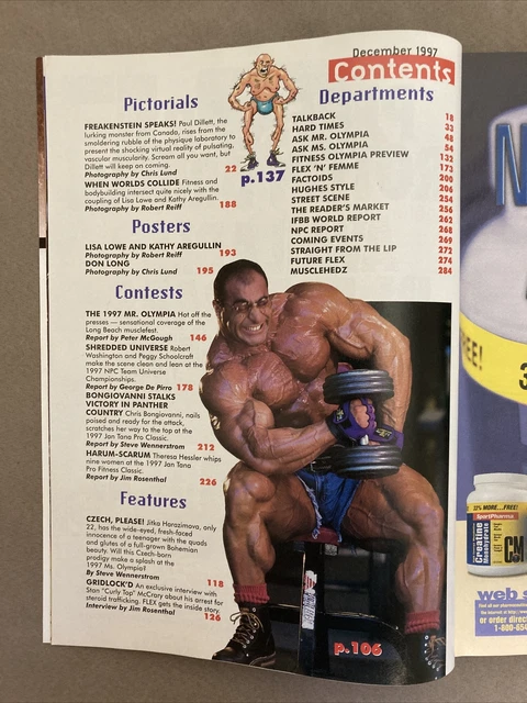 FLEX BODYBUILDING MUSCLE Fitness Magazine / Eddie Robinson + Don Long ...