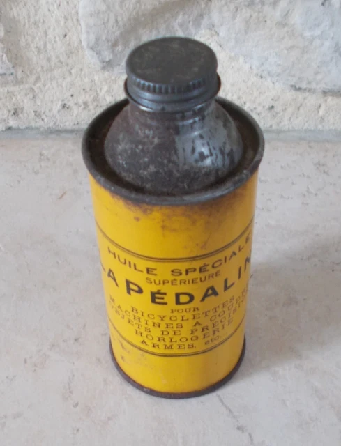 ANCIENNE BURETTE BIDON ancien huile LA PEDALINE Bicyclette horlogerie ...