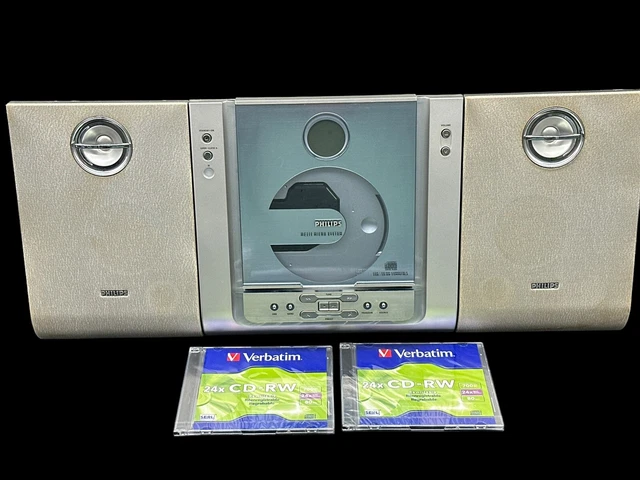 PHILIPS MC235 37 Micro Hi-Fi Shelf System CD Player AM FM Radio Working ...