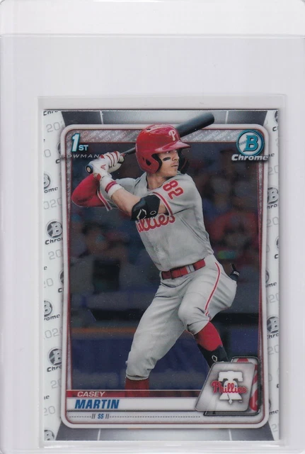 2020 BOWMAN CHROME 1St Rc Casey Martin Philadelphia Phillies First ...