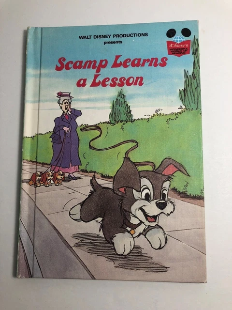 DISNEY KIDS BOOK Scamp Learns a Lesson Vintage 1982 Wonderful World $8. ...
