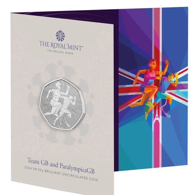 ROYAL MINT TEAM GB Paralympics Olympics Paris 2024 BU Version 50p. £17.50 - PicClick UK