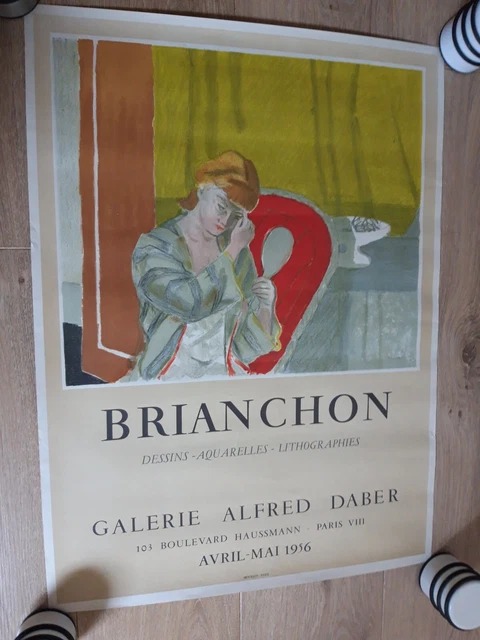 AFFICHE ANCIENNE ORIGINALE BRIANCHON Galerie Alfred DABER 1956 EUR 149 ...