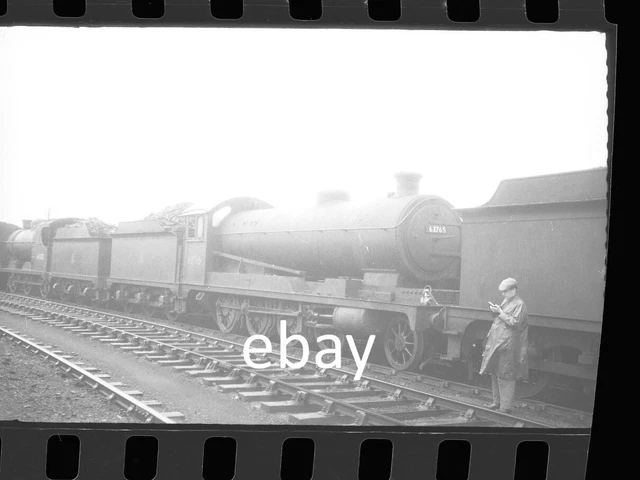ORIGINAL 35MM NEGATIVE OF BR LNER STEAM LOCO 63765 AT LANGWITH 13/7/58 ...