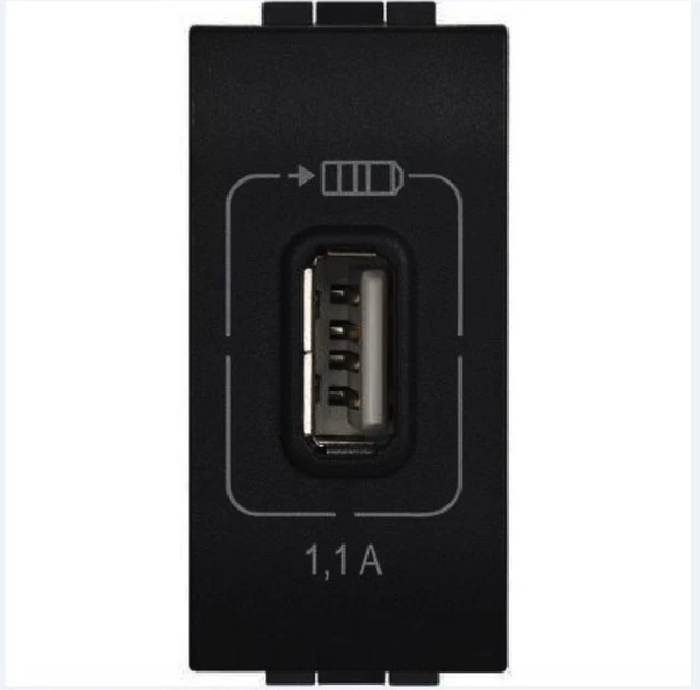 BTICINO COD. L4285C1 Chargeur Usb Tension 5Vdc 1,1A Anthracite LlVING ...