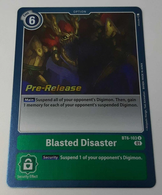 DIGIMON CARD GAME Prerelease Stamp Promo - Blaster Disaster - BT06-103 ...