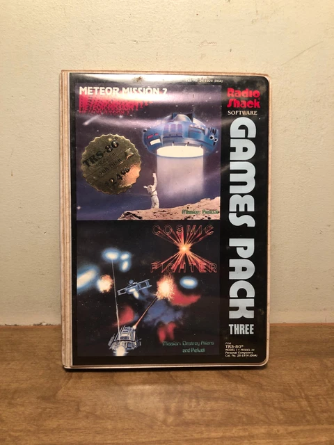 VINTAGE RADIO SHACK Software Games Pack Three TRS-80 MODEL 48K DISK ...
