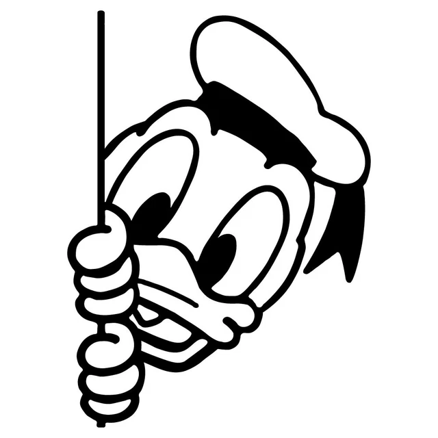 5.1& PEEKING DONALD v2 Vinyl Decal Sticker Car Window Laptop Disney ...