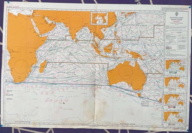 ADMIRALTY AUGUST 5126 (8) ROUTEING CHART INDIAN OCEAN Map Maritime ...