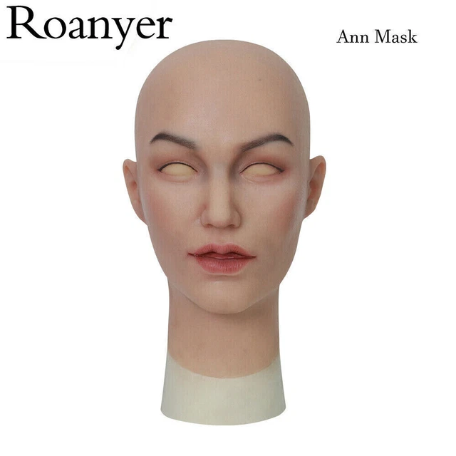 ROANYER REALISTIC SILICONE Female Human Skin Party Mask for Cosplay ...