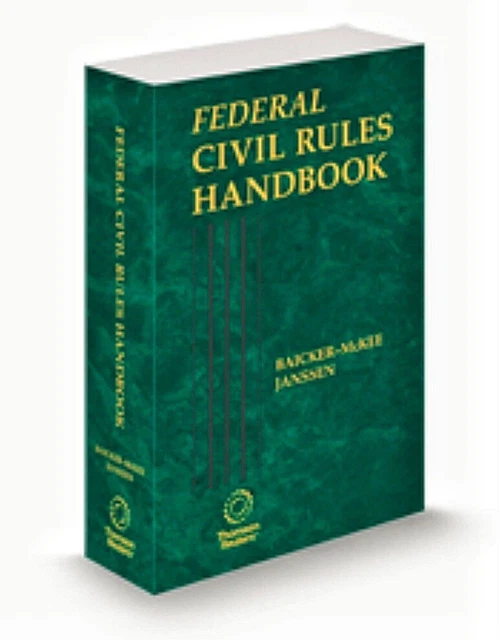 NEW 2025 FEDERAL Civil Rules Handbook, 2025 ed Thomson Reuters $398.28 ...
