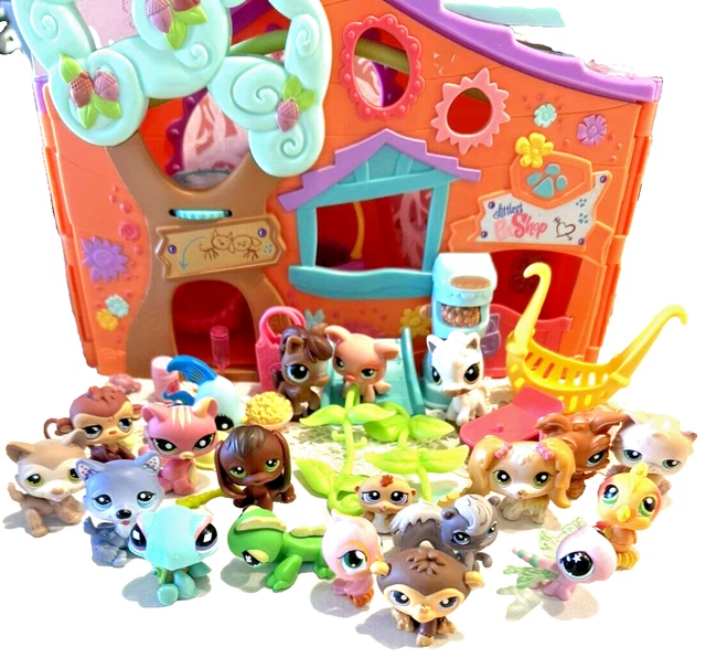 LITTLEST PET SHOP Lps Authentic Pets Only Clubhouse Accessories 20 Pets ...