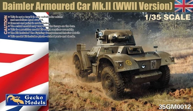 GECKO MODELS 1/35 British Army Daimler Armoured Car Mk.II (WWII Version ...