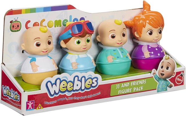 COCOMELON WEEBLES JJ & Friends 4 Figure Pack Weebles Wobble But Dont ...