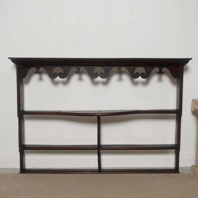 18TH CENTURY OAK Delft Rack Georgian Dresser Top Country Antique £250. ...