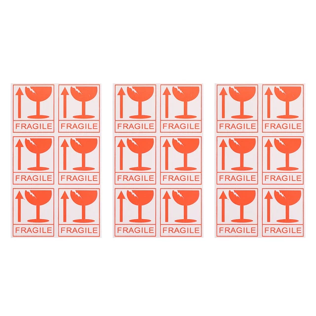 LABELS CAUTION UP Fragile Stickers Adhesive Fragile Stickers Warning ...