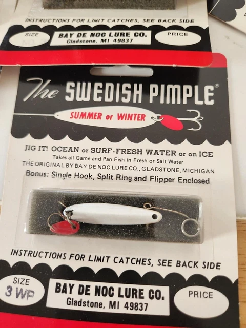 VINTAGE BAY DE Noc Size 3 WP The Original Swedish Pimple Spoon/Lure ...