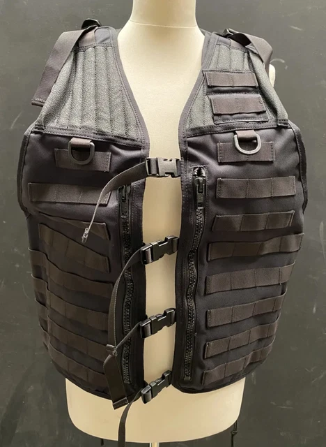 BRITISH MP MILITARY Police Tactical Black MOLLE Adjustable Webbing Vest ...