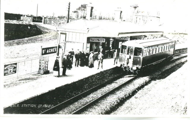 PHOTO GREAT WESTERN Railway driving trailer St AGNES Station Cornwall ...