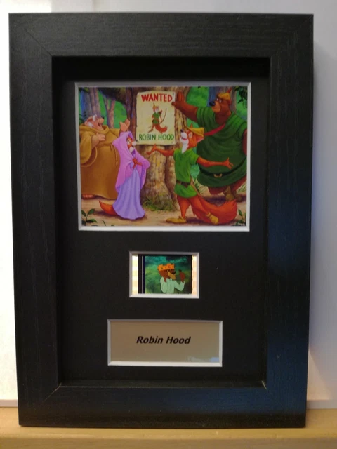 DISNEYS ROBIN HOOD 6" x 4" Genuine 35mm Film Cell Display Framed or ...