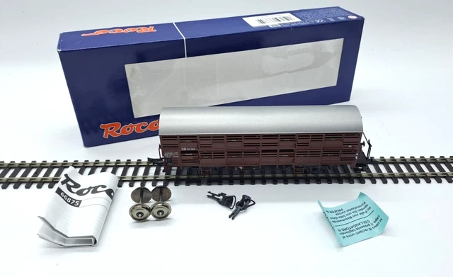 ROCO 1:87 H0 66875 Güterwagen Viehverschlagwagen in OVP selten EUR 19 ...
