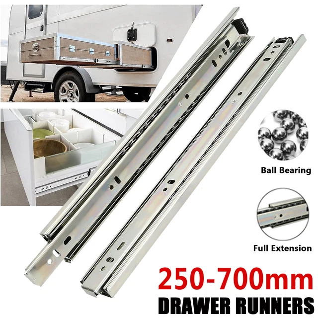 HEAVY DUTY DRAWER Slides Runners Ball Bearing Full Extension Rails ...