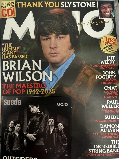 MOJO MAGAZINE #381 August 2025 Brian Wilson Beach Beachs &free CD £8.99 ...