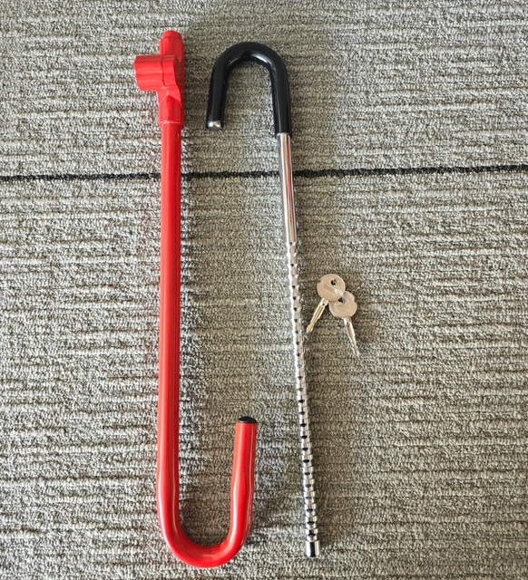 CARTMAN STEERING WHEEL Brake Lock Wheel to Pedal Vehicle Anti Theft Red ...