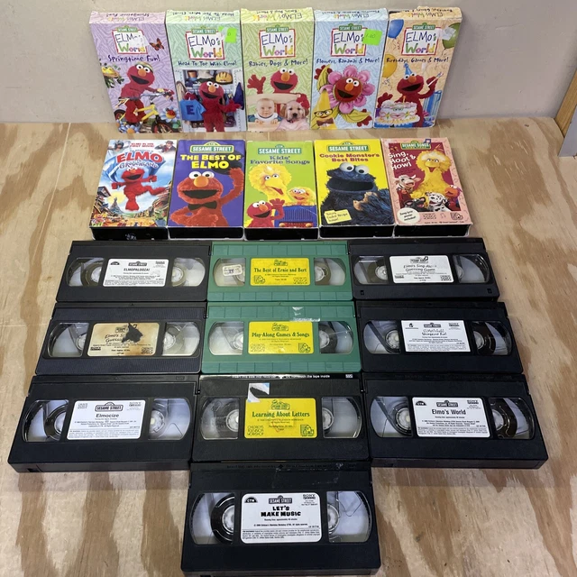 20 SESAME STREET VHS Lot Elmo, Learning About Letters, Ernie And Bert ...